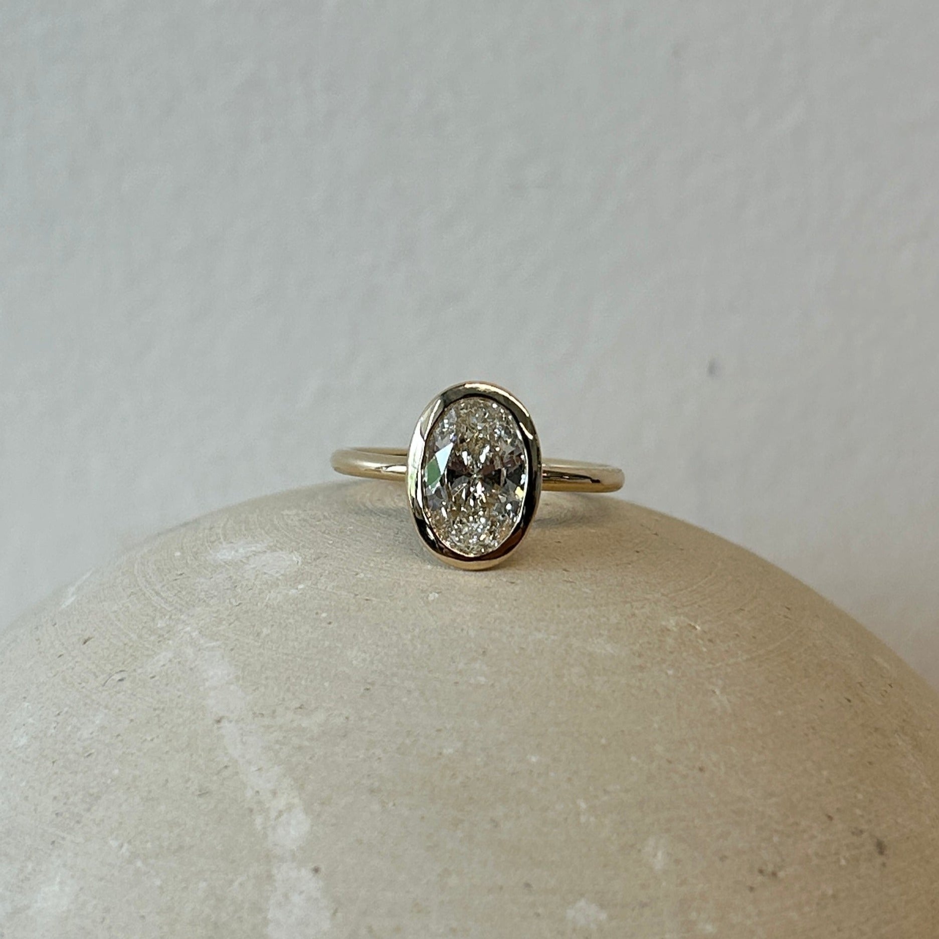 Open Bezel Solitaire Ring - Fewer Finer