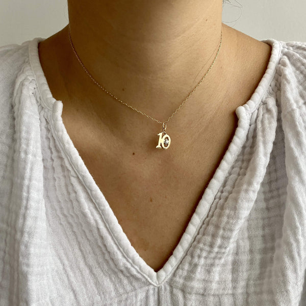 SOLD Vintage Diamond Number 10 Charm - Fewer Finer